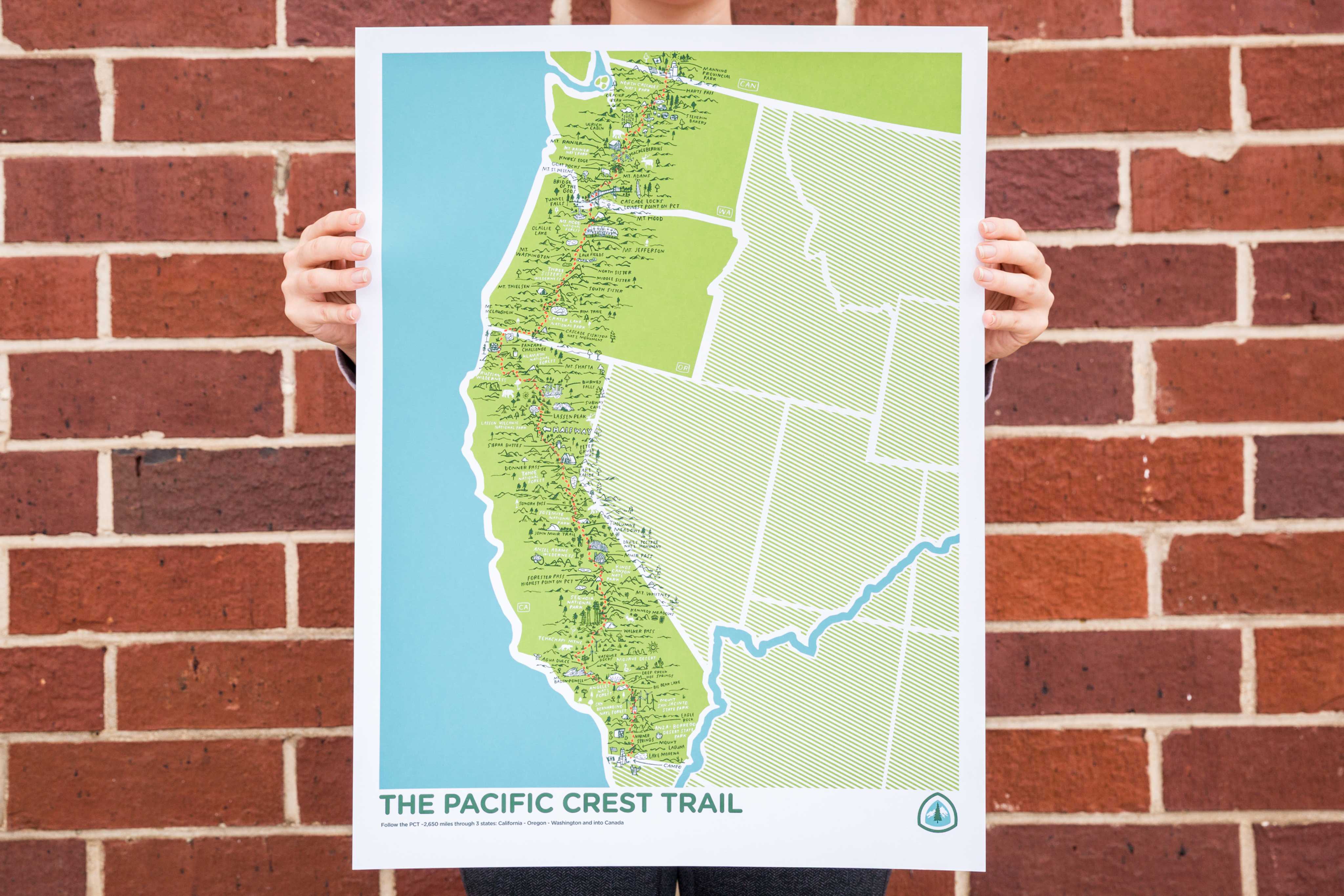 Brainstorm Pacific Crest Trail Poster • Mama’s Sauce