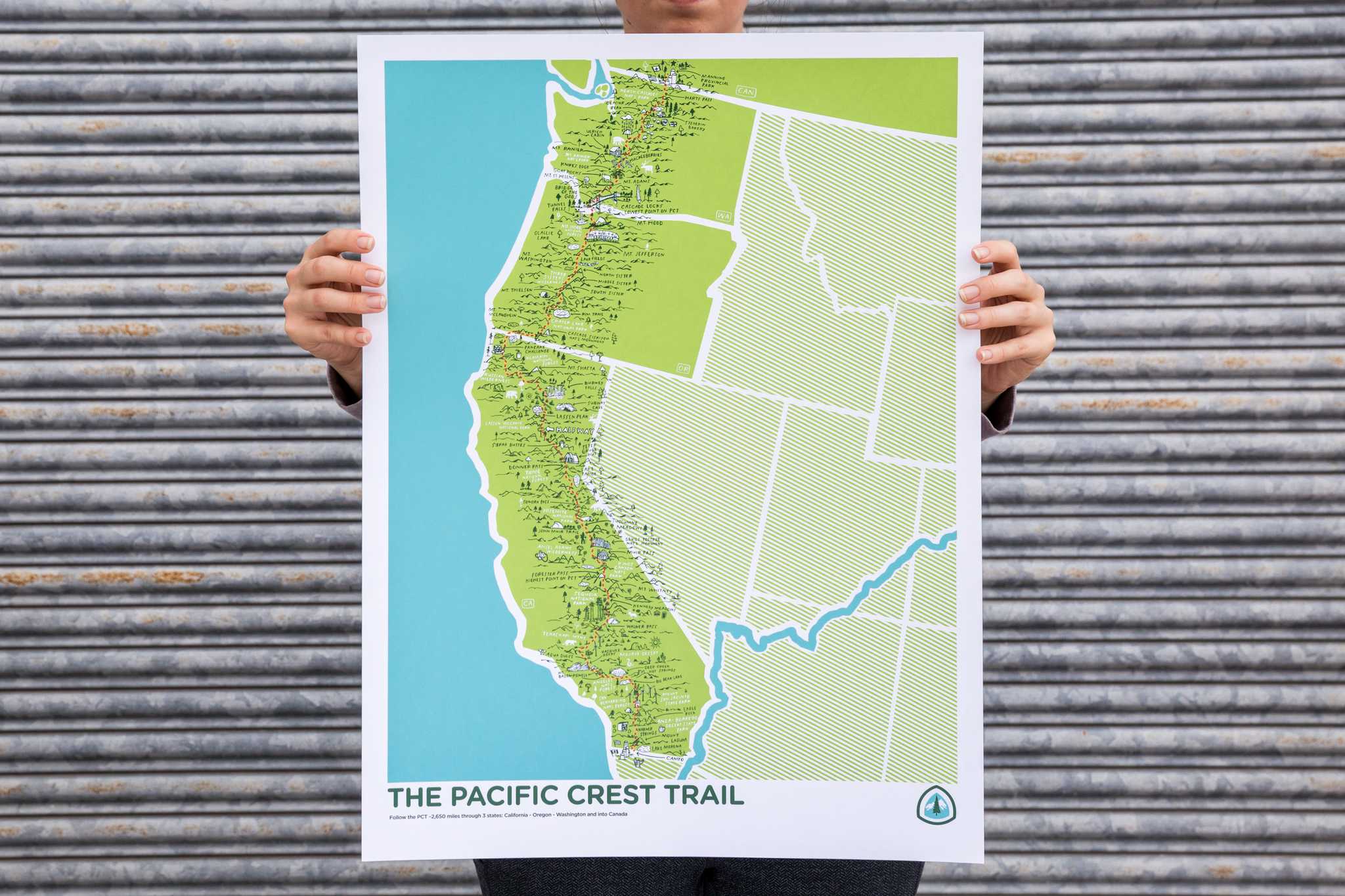 Brainstorm Pacific Crest Trail Poster • Mama’s Sauce