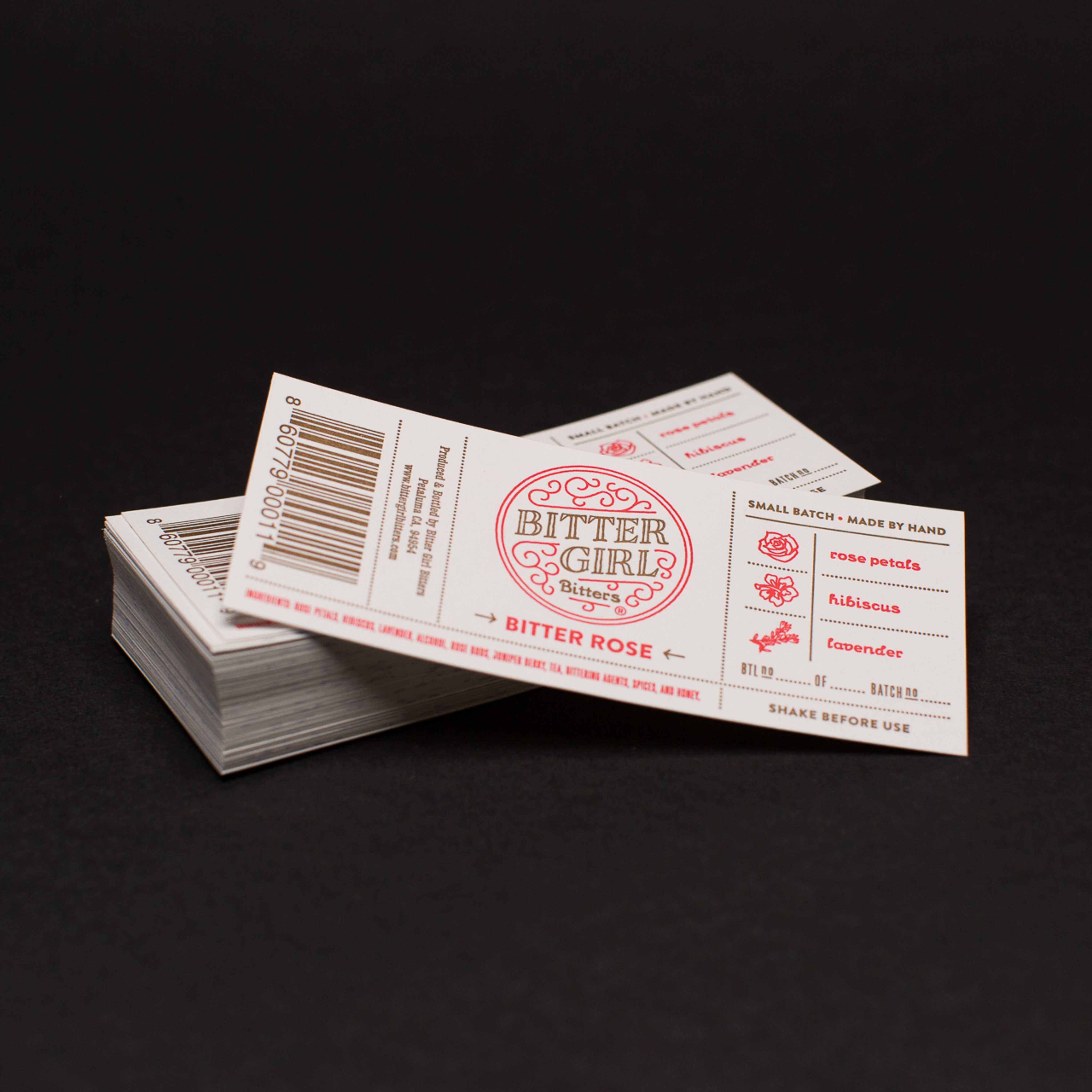 Bitter Girl Bitters Labels • Mama’s Sauce