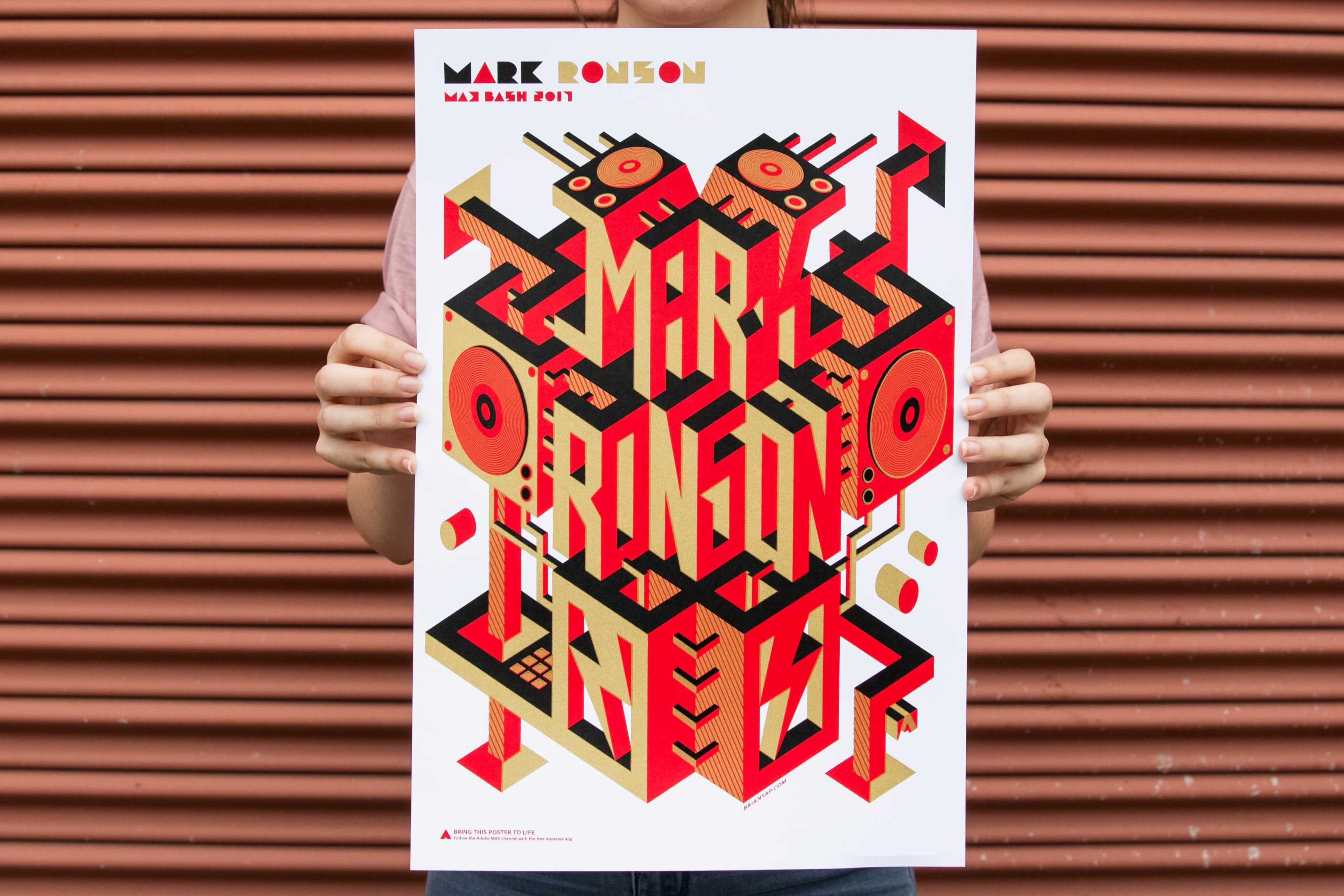 Adobe MAX Bash Mark Ronson Gig Poster • Mama’s Sauce