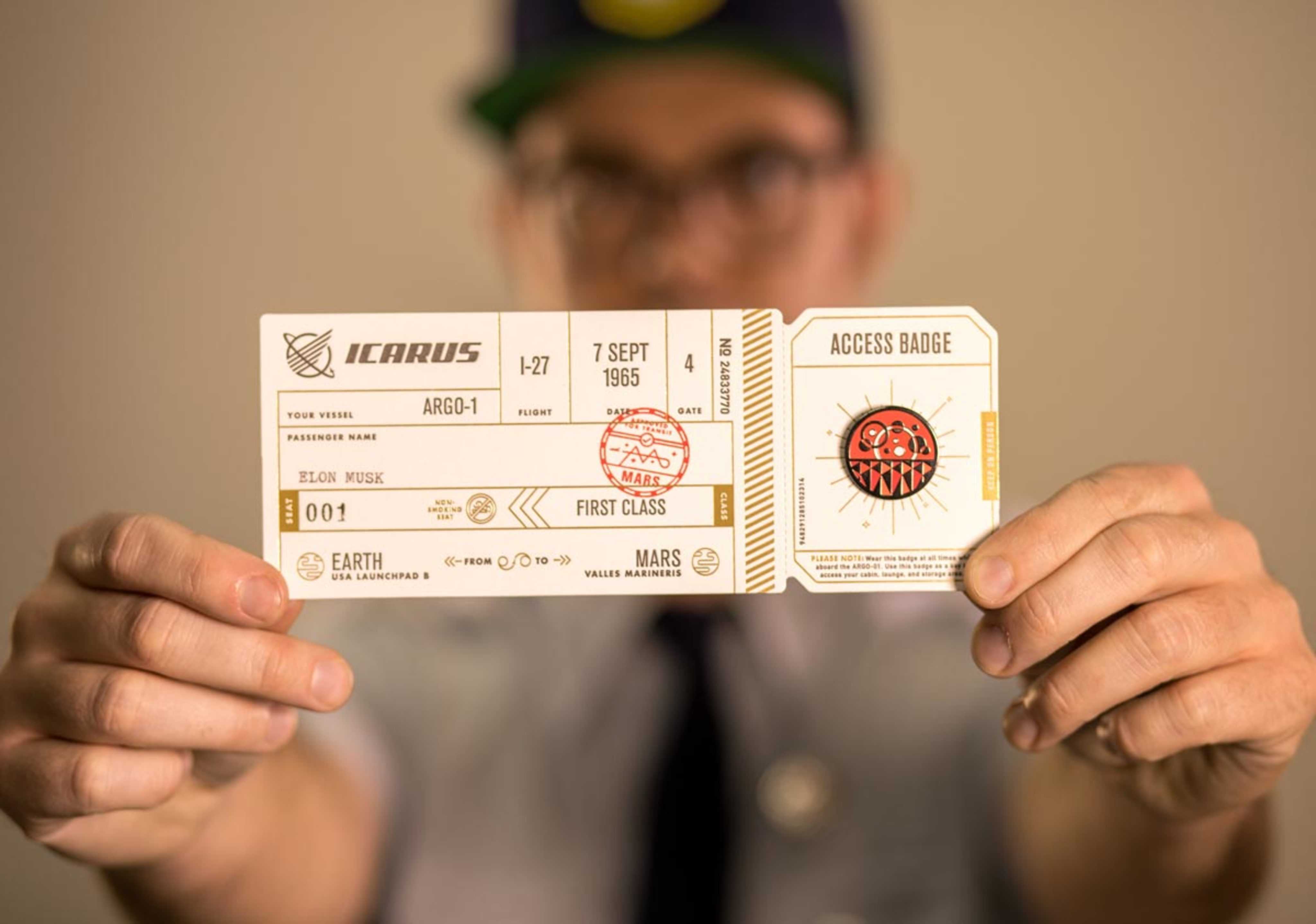 Familytree's Icarus Mars Ticket Pin Backer • Mama’s Sauce