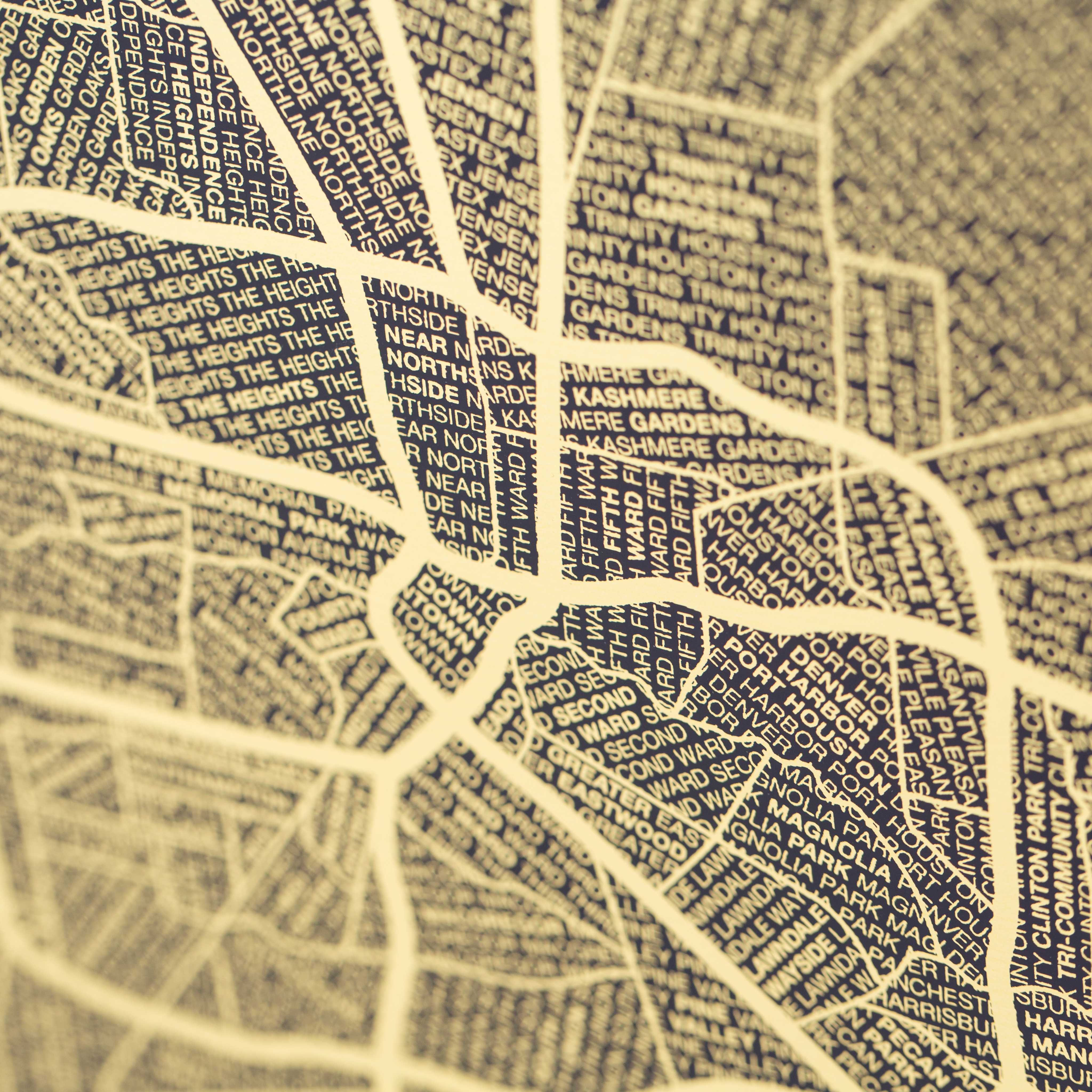 Native Maps Seattle, Chicago, and Houston Posters • Mama’s Sauce