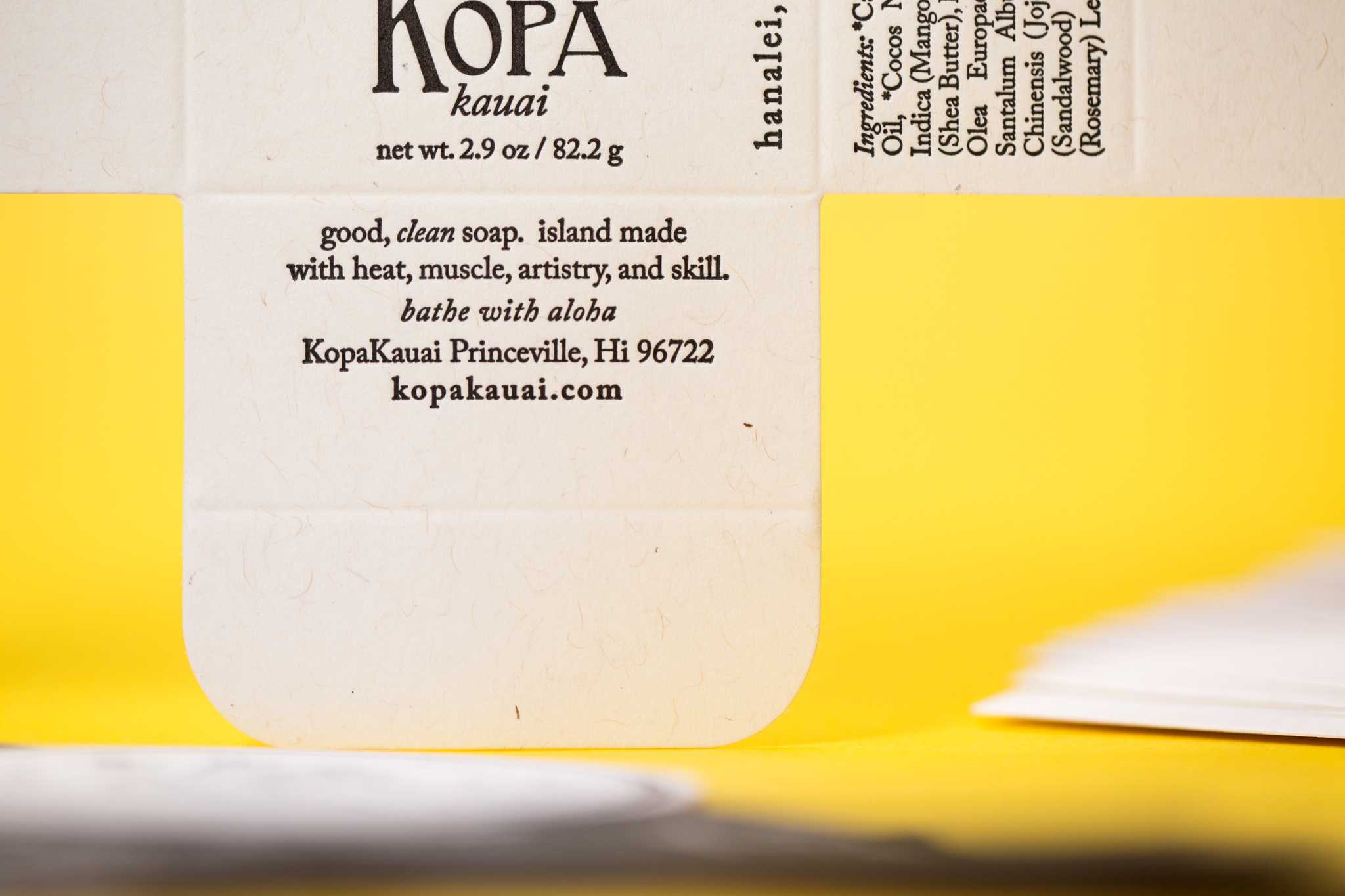 Kopa Kauai's Soap Packaging • Mama’s Sauce