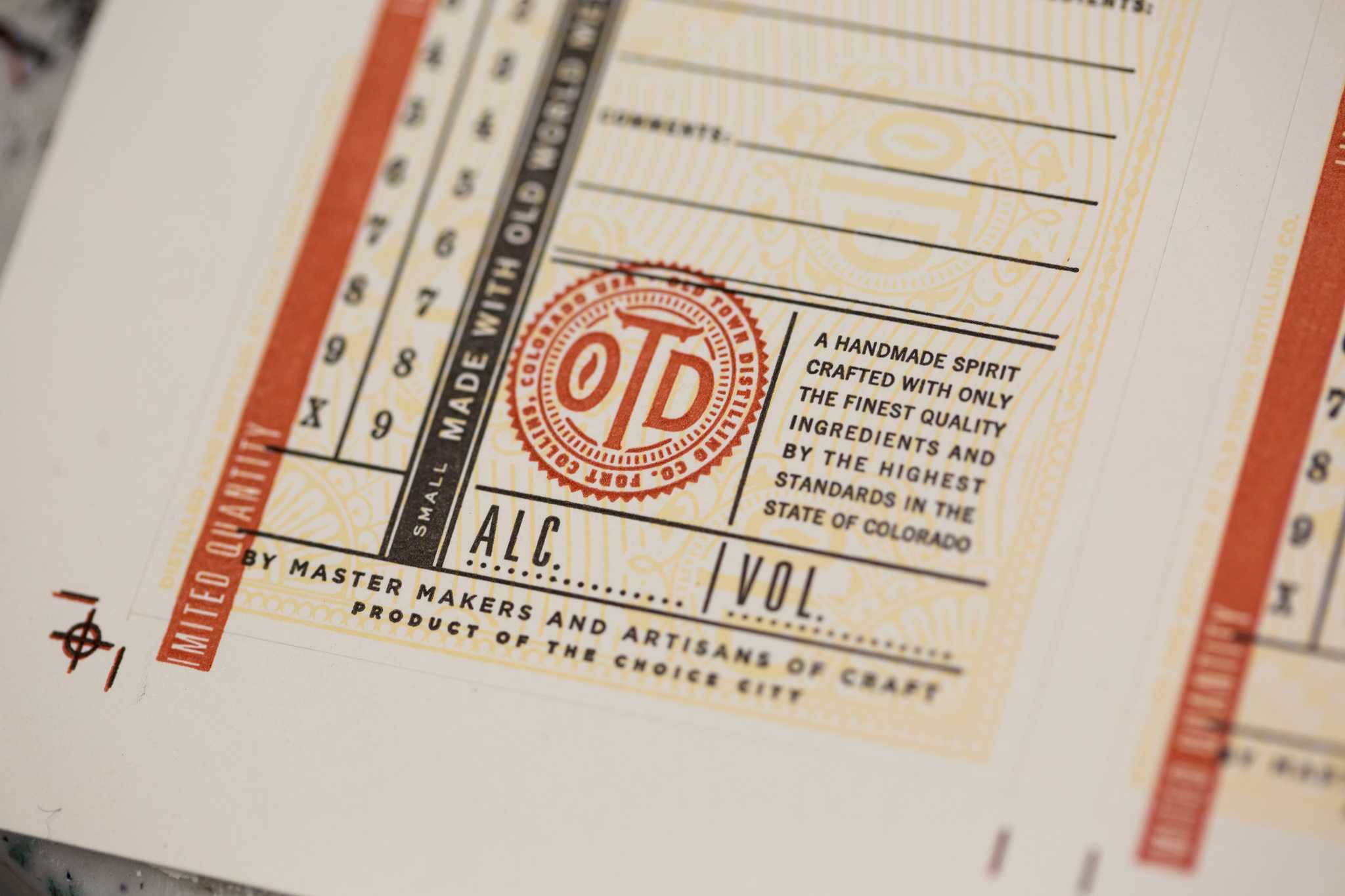 Old Town Distilling Spirits Label • Mama’s Sauce