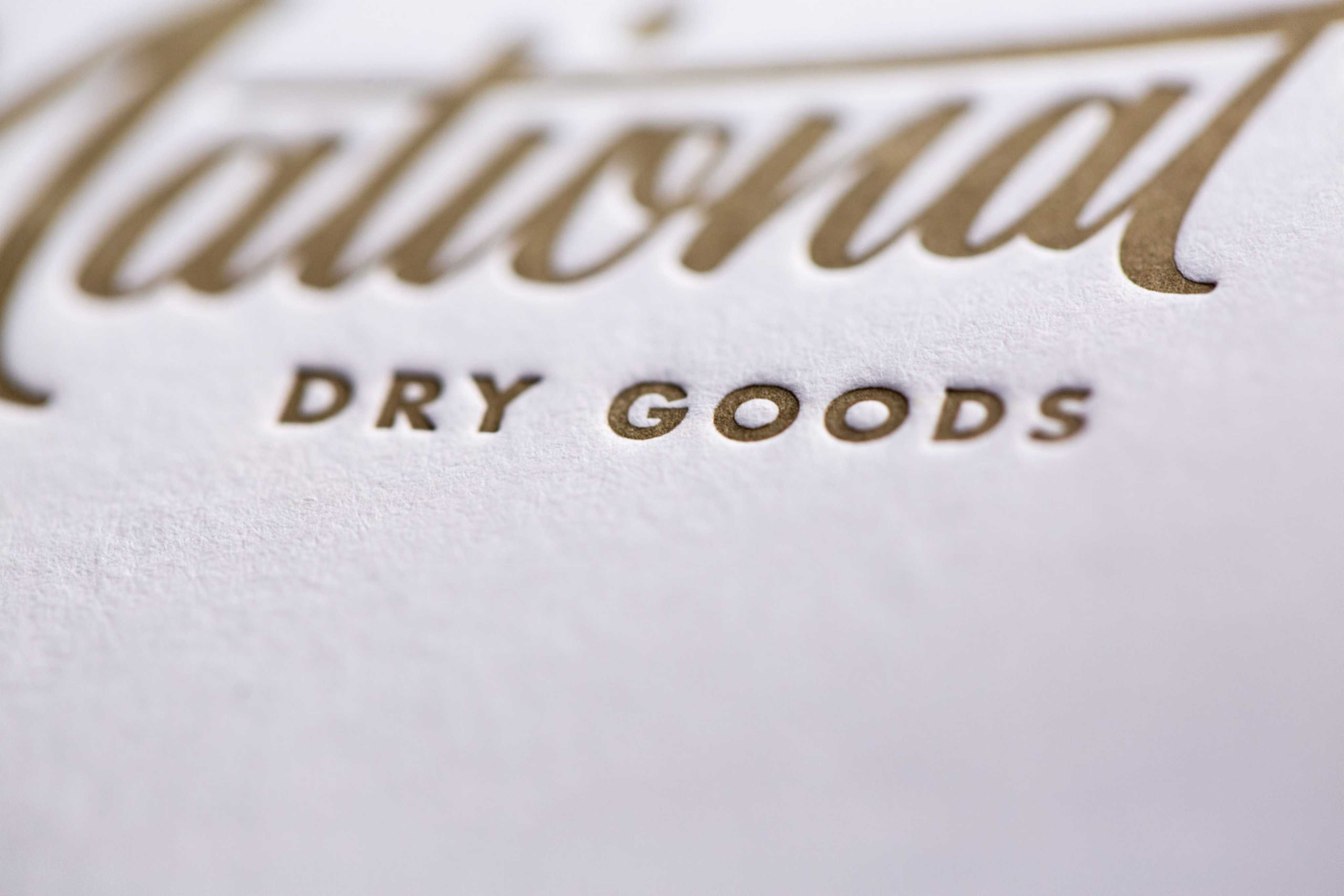 National Dry Goods Letterpress Pin Backers • Mama’s Sauce